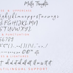 Melly Thoughtie Font, Handwritten Font, Script Font, Cricut Font ...
