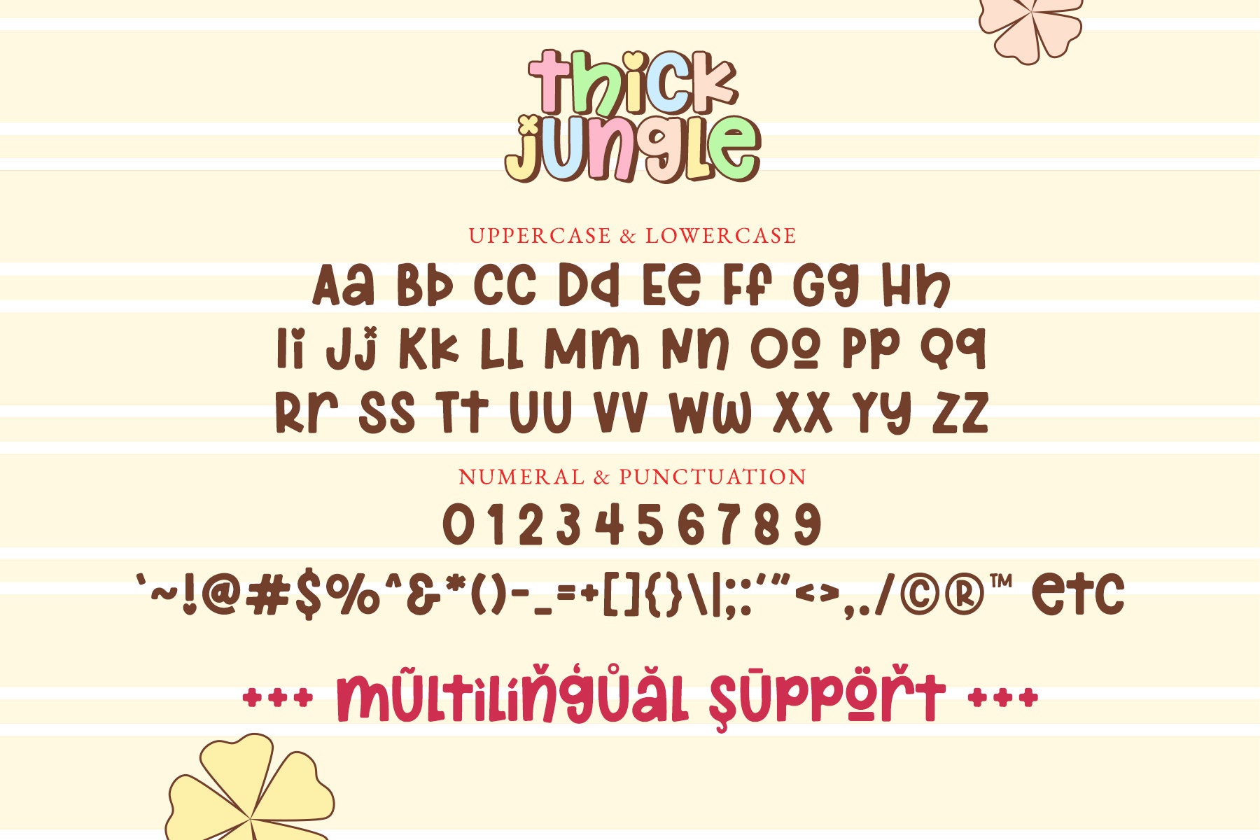 Thick Jungle Font, Cute Font, Kids Font, School Font, Single Line Font ...
