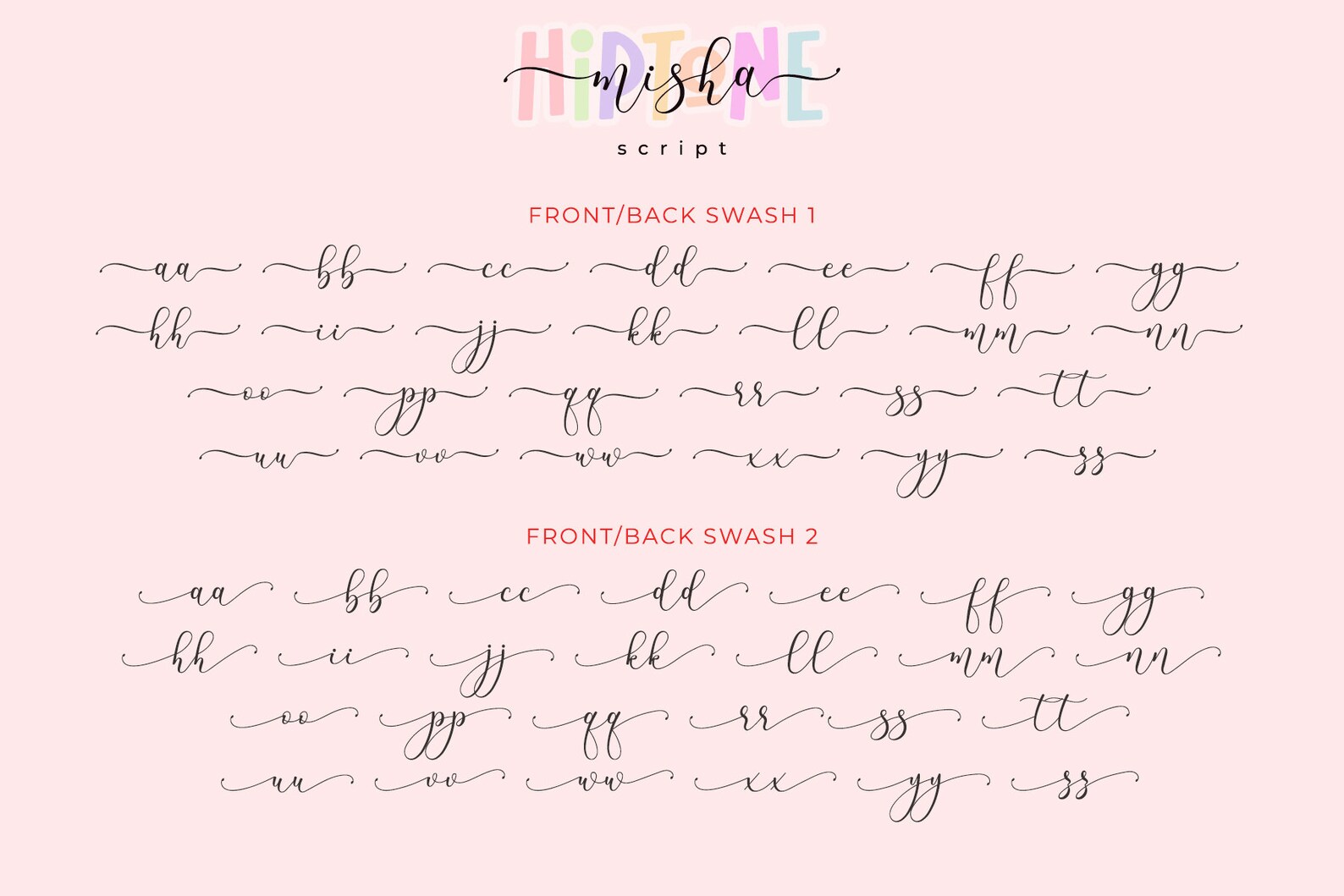 Misha Hiptone Font, Script Font, Handwritten Font, Swash Font, Tail ...