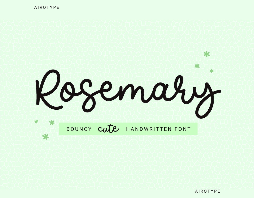 Rosemary Font, Signature Font, Handwritten Font, Script Font, Single ...