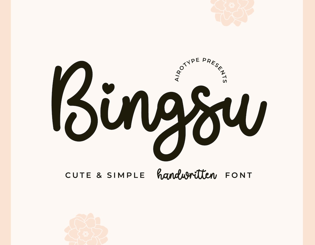 Bingsu Font, Handwritten Font, Handwriting Font, Script Font, Cursive ...