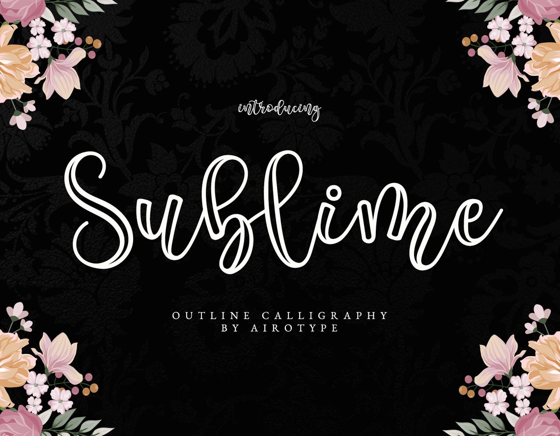 Sublime Font Script Font Calligraphy Font Handwritten Font - Etsy