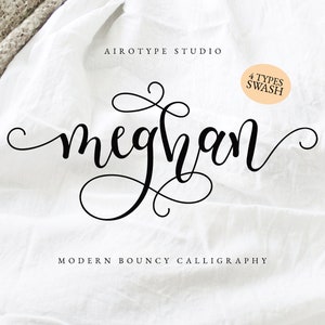 Meghan Font, Script Font, Handwritten Font, Calligraphy Font, Wedding ...