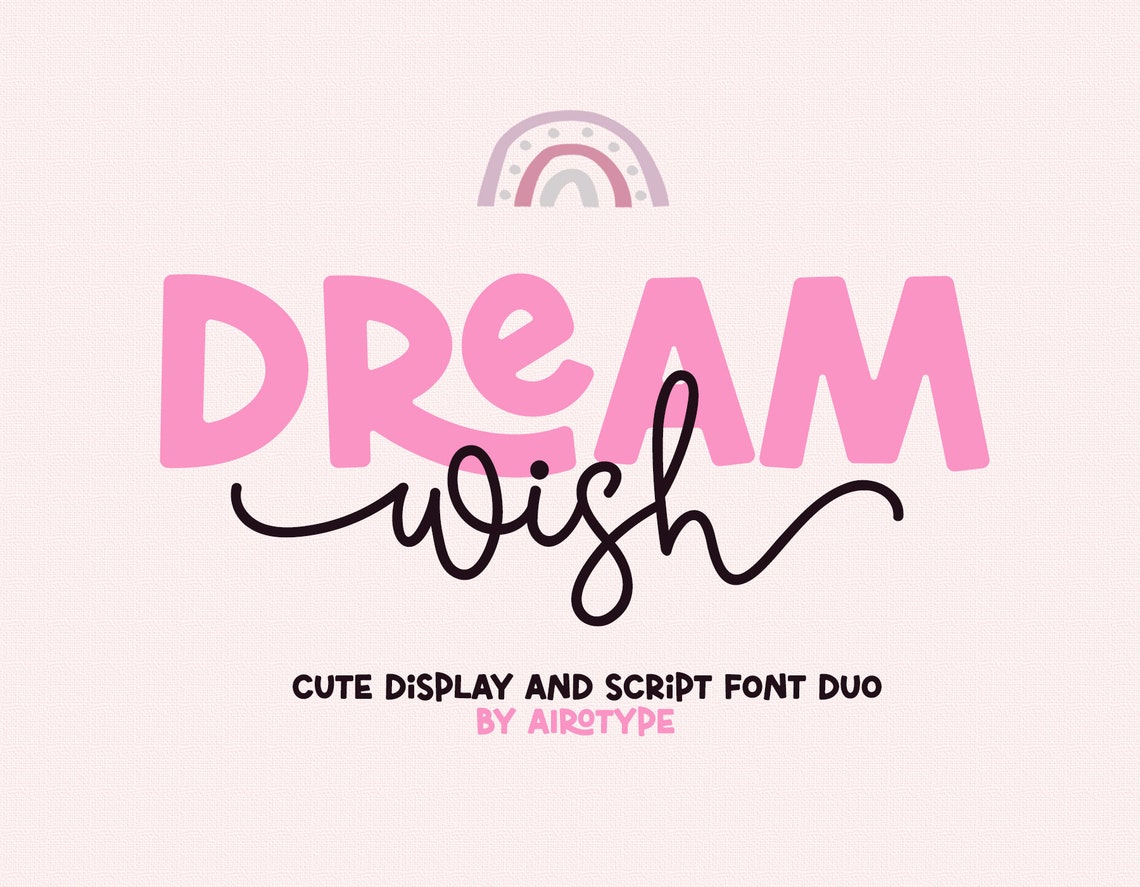 Dream Wish Font Duo, Handwritten Font, Cursive Font, Single Line Font ...