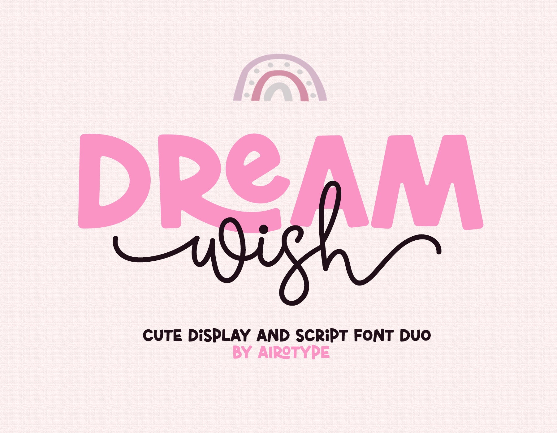 Dream Wish Font Duo, Handwritten Font, Cursive Font, Single Line Font ...