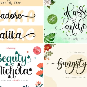 Script Handwriting Font Bundle for Crafters 32 Fonts, Handwritten Font ...