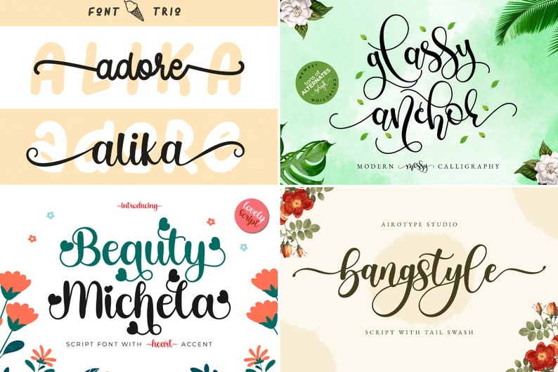 Script Handwriting Font Bundle for Crafters 32 Fonts, Handwritten Font ...