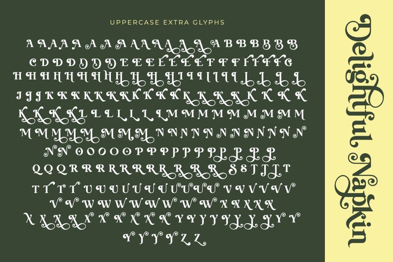 Delightful Napkin Font Serif Font Retro Font Vintage Font - Etsy