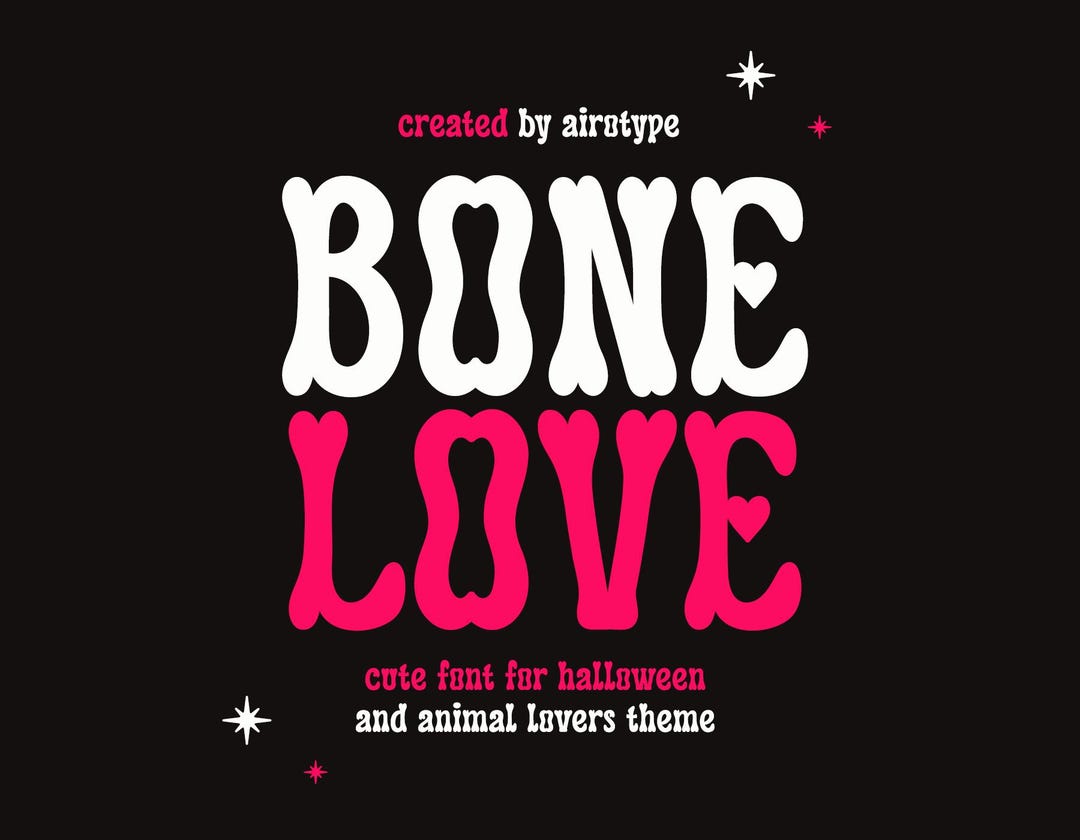 Bone Love Font, Halloween Font, Serif Font, Spooky Font, Horror Font ...