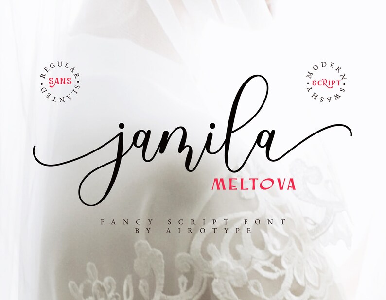Jamila Meltova Font Script Font Tail Font Handwritten Font - Etsy