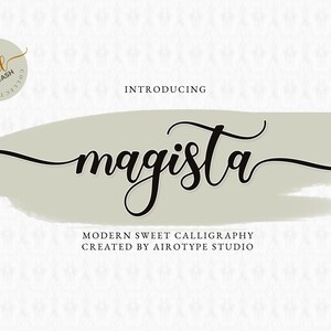 Magista Font Swash Font Tail Font Font With Tail Swoosh - Etsy
