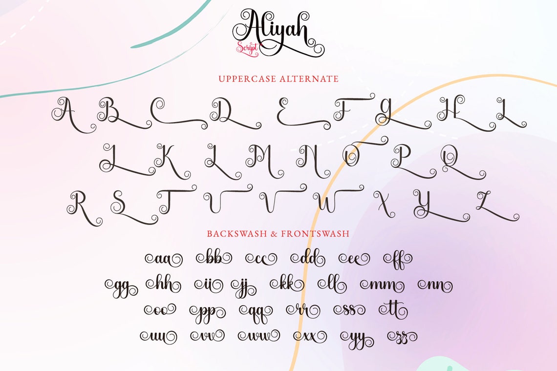 Aliyah Script Font, Wedding Font, Christmas Font, Handwritten Font ...