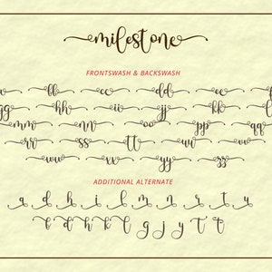 Milestone Script Font, Calligraphy Font, Swash Font, Font With Tail ...