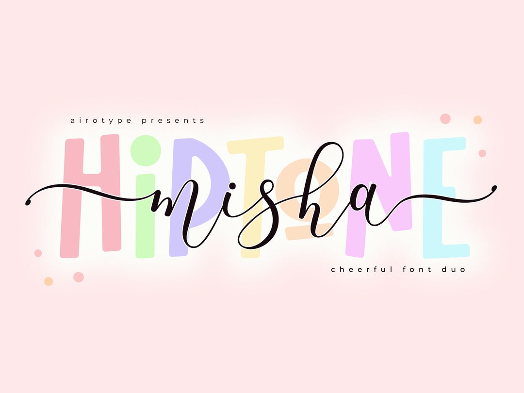 Misha Hiptone Font Script Font Handwritten Font Swash Font - Etsy