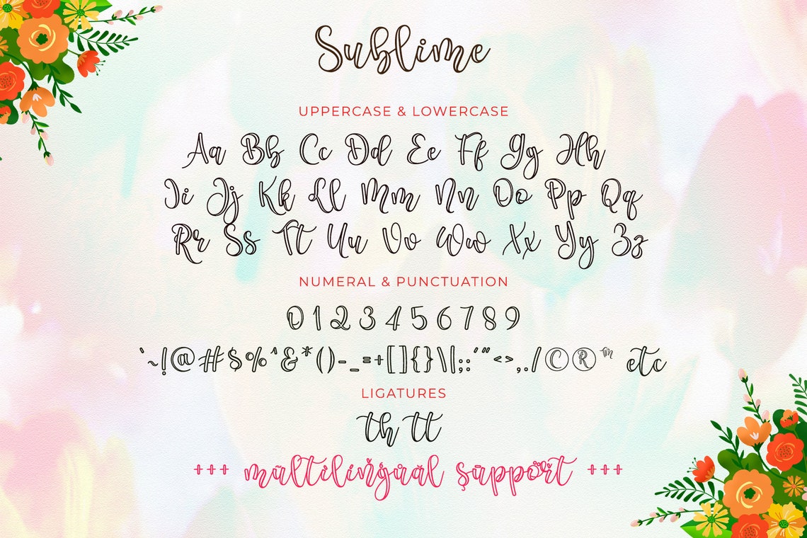 Sublime Font, Script Font, Calligraphy Font, Handwritten Font, Cursive Font, Outline Font ...