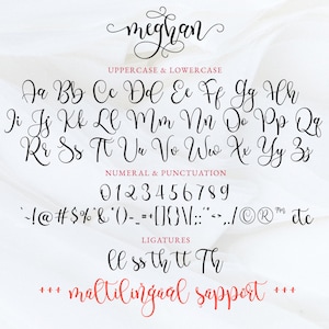 Meghan Font, Script Font, Handwritten Font, Calligraphy Font, Wedding ...