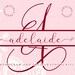 Adelaide Font Script Font Wedding Font Monogram Font Swash - Etsy Canada