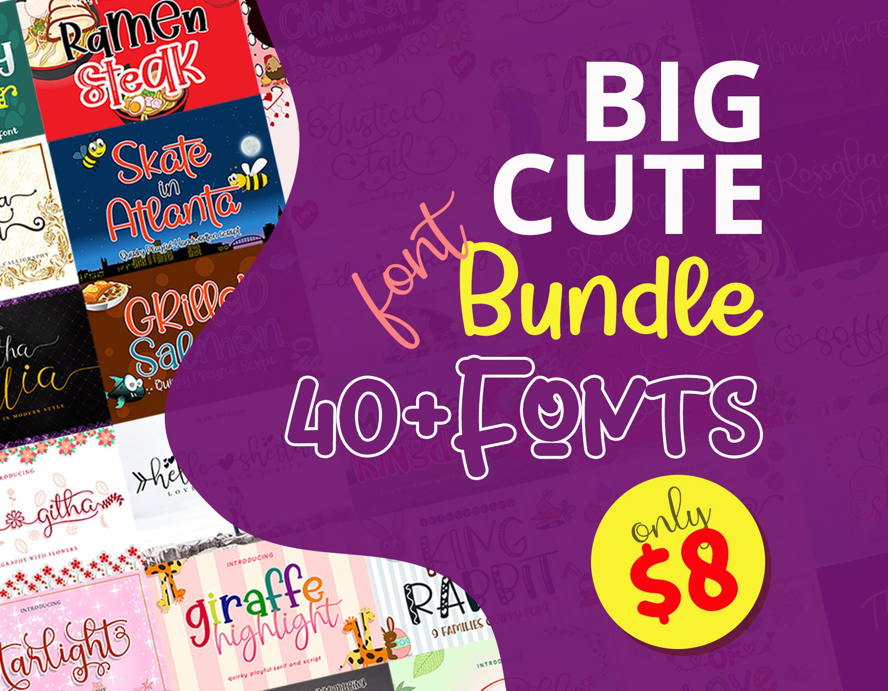 Love Cute Font Bundle, Script Font, Handwritten Font, Wedding Font ...