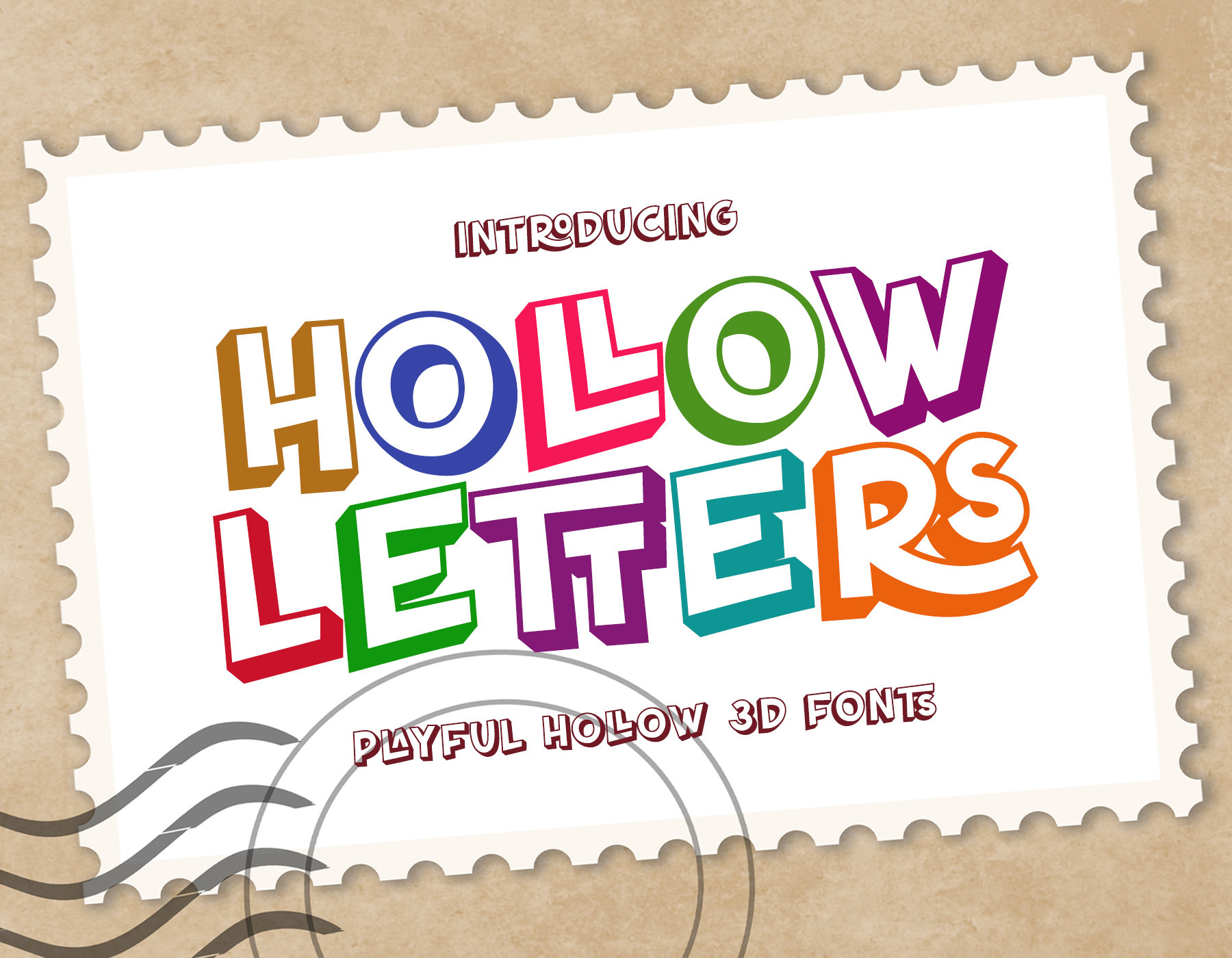 Hollow Letter Font, Outline Font, Shadow Font, Hole Font, Kids Font ...