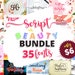 Script Font Bundle, Handwritten Font Bundle, Calligraphy Font, Swash ...