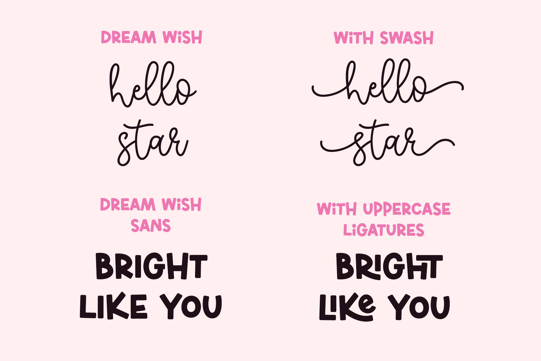 Dream Wish Font Duo, Handwritten Font, Cursive Font, Single Line Font ...