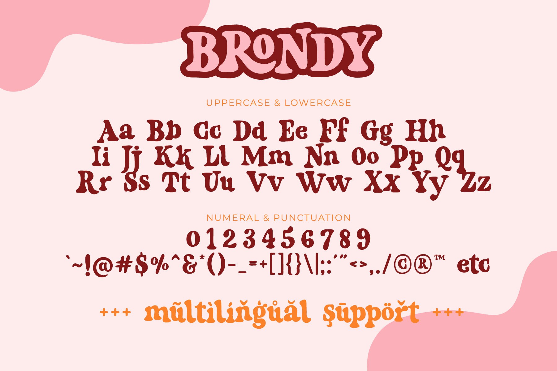 Brondy Font, Cute Font, Retro Font, Kids Font, Vintage Font, Groovy ...