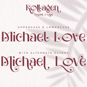 Kollagen Font, Sans Serif Font, Modern Font, Wedding Font, Vintage Font ...