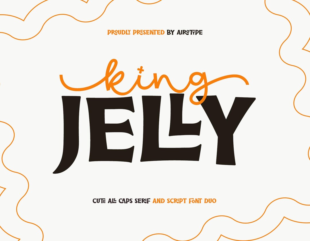 King Jelly Font Duo, Handwritten Font, Cursive Font, Single Line Font ...