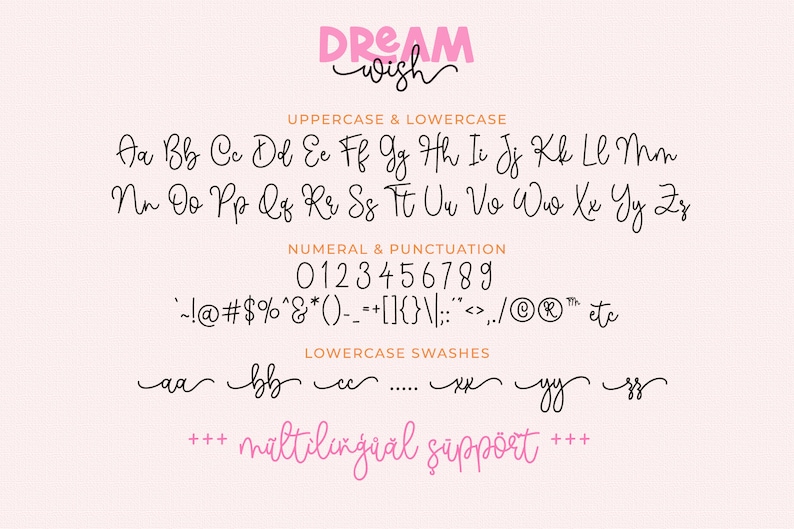 Dream Wish Font Duo, Handwritten Font, Cursive Font, Single Line Font ...