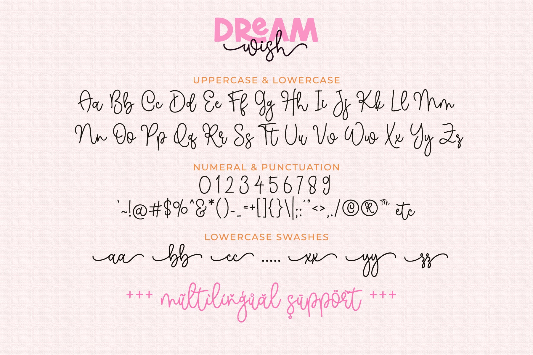 Dream Wish Font Duo, Handwritten Font, Cursive Font, Single Line Font ...