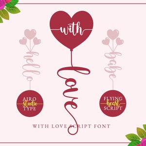 With Love Font, Script Font, Handwritten Font, Cursive Font ...