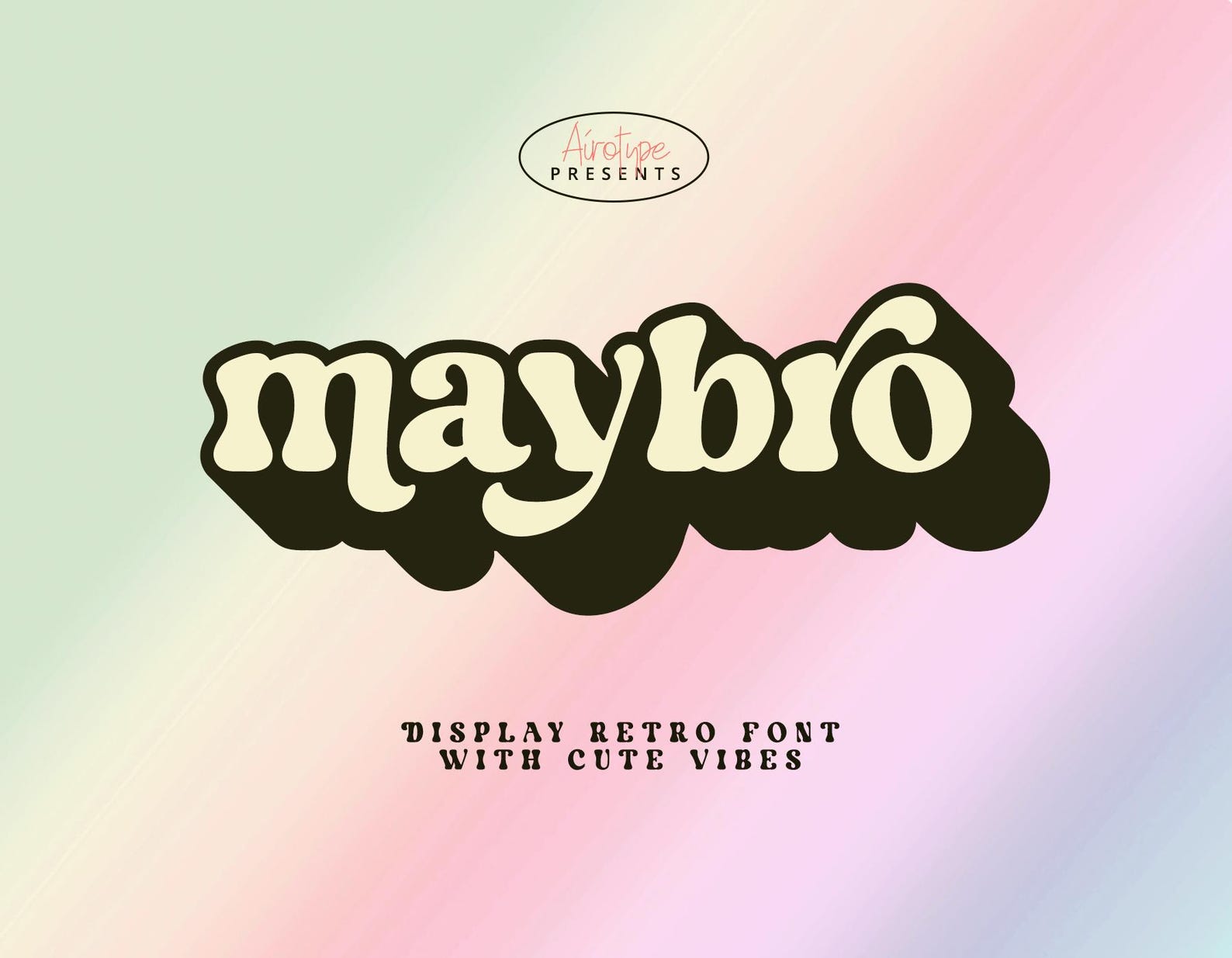 Maybro Font, Retro Font, Vintage Font, Serif Font, Boho Font, Bold Font ...