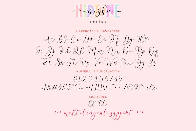 Misha Hiptone Font, Script Font, Handwritten Font, Swash Font, Tail ...
