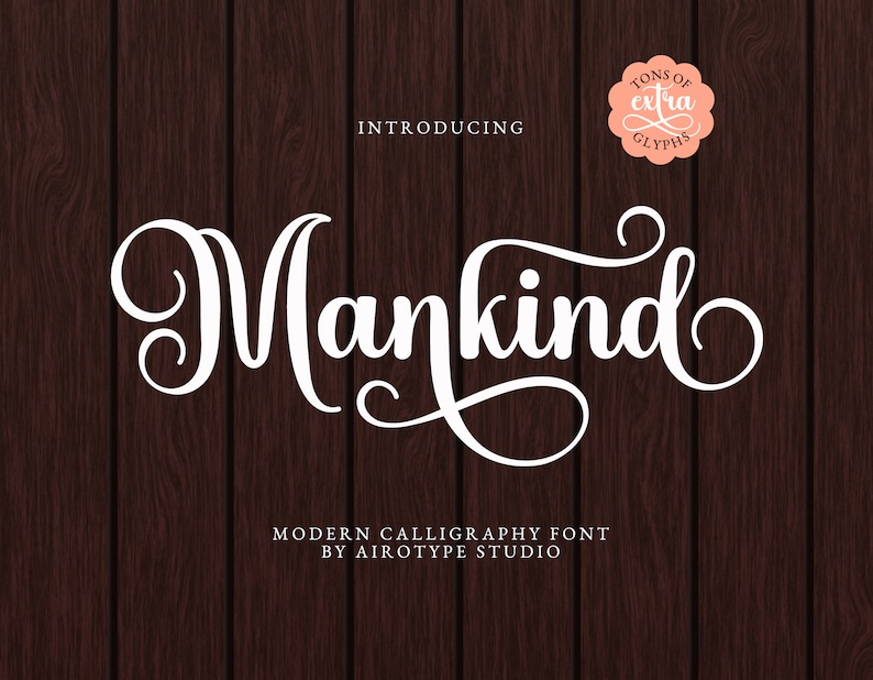 Mankind Font, Handwritten Font, Script Font, Swash Font, Tail Font ...