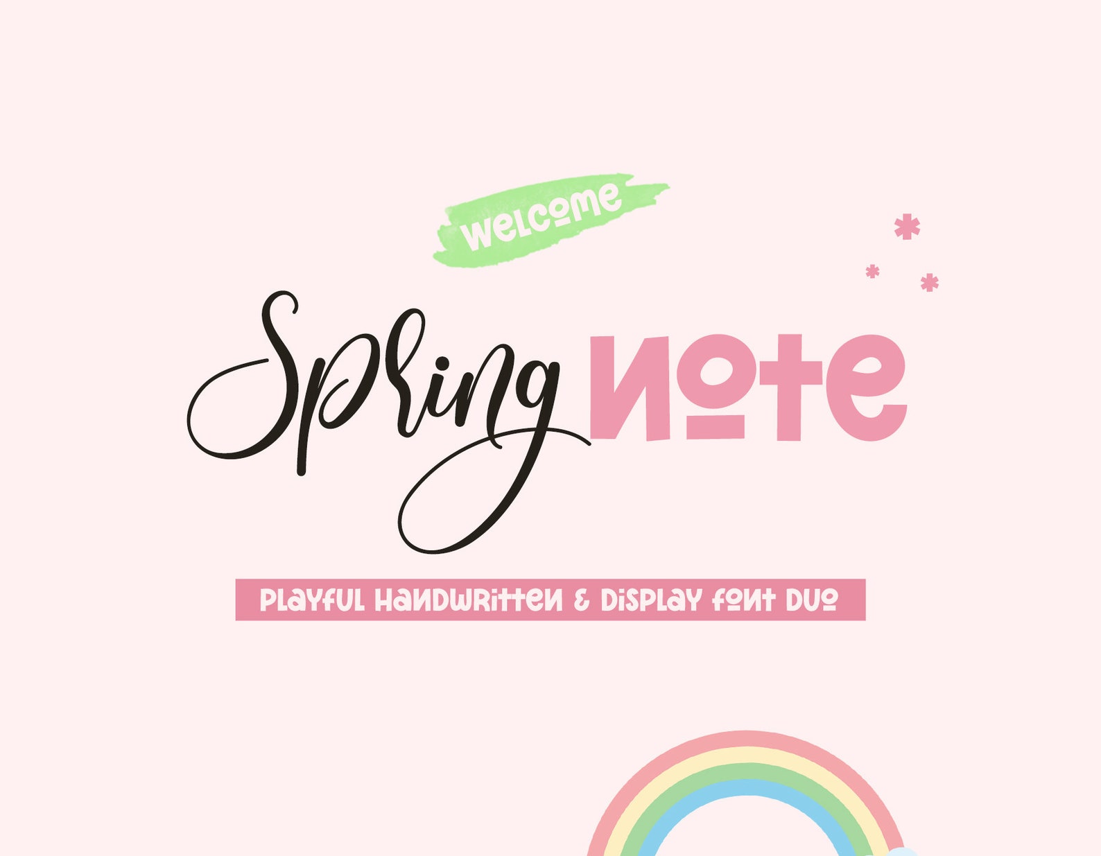 Spring Note Font Duo, Handwritten Font, Script Font, Cursive Font ...