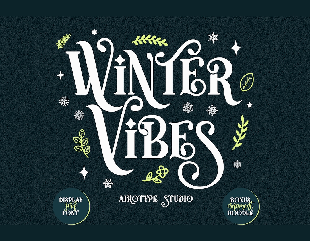 Winter Vibes Font, Serif Font, Modern Font, Winter Font, Boho Font ...