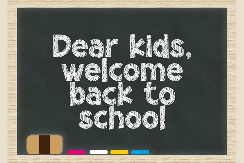 School and Chalk Font, Sketch Font, Display Font, School Font, Kids ...