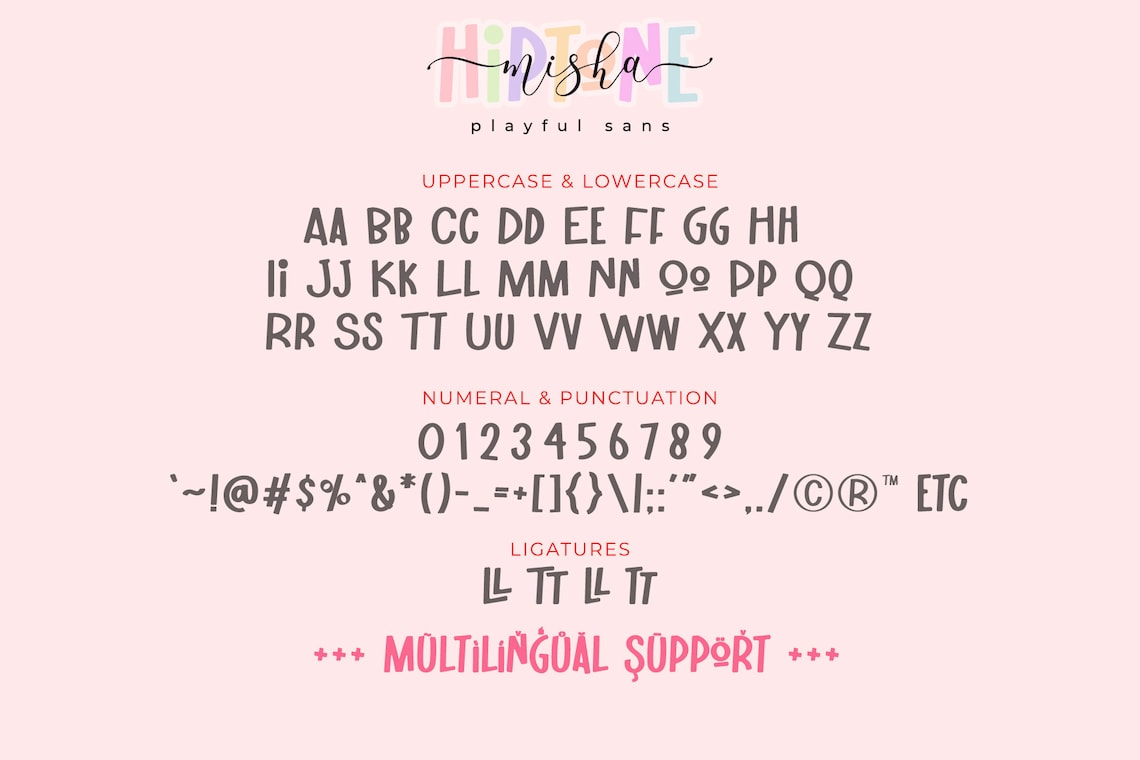 Misha Hiptone Font, Script Font, Handwritten Font, Swash Font, Tail ...