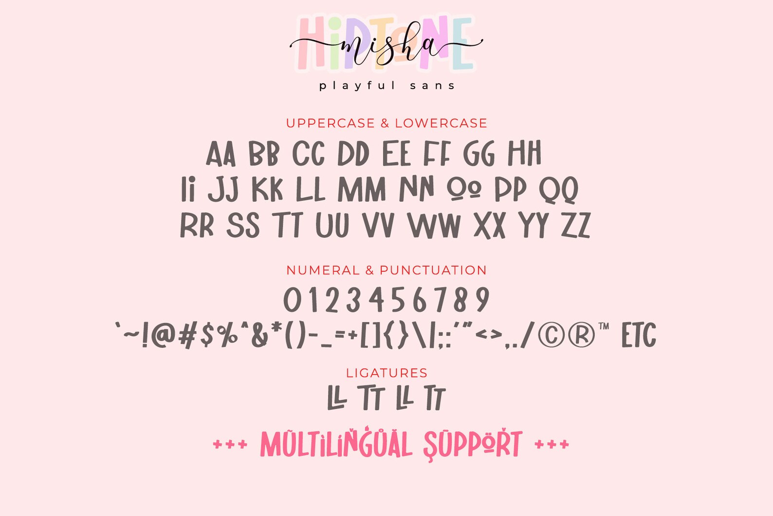 Misha Hiptone Font, Script Font, Handwritten Font, Swash Font, Tail ...