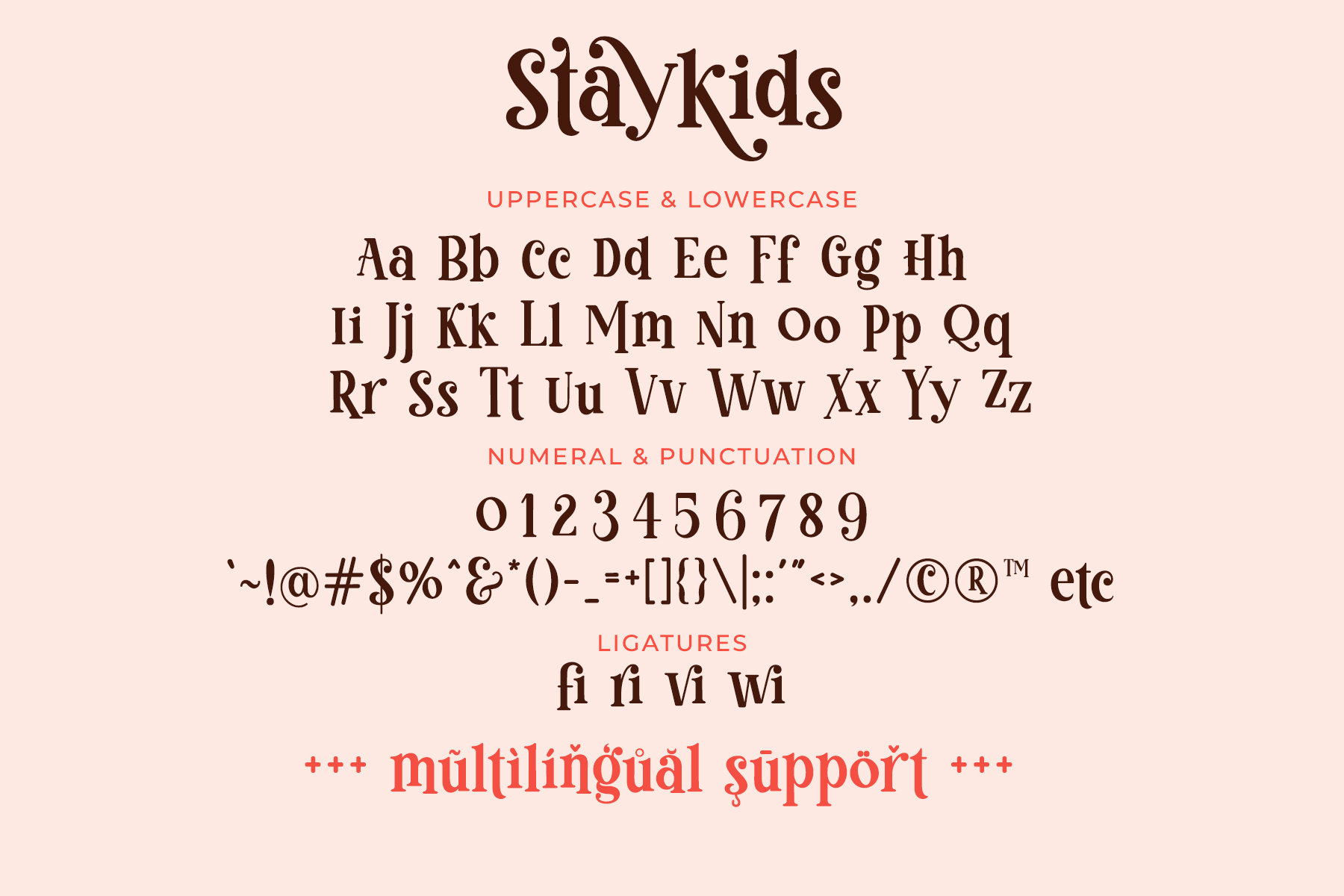 Stay Kids Font, Serif Font, Cute Font, Retro Font, Vintage Font, Groovy ...