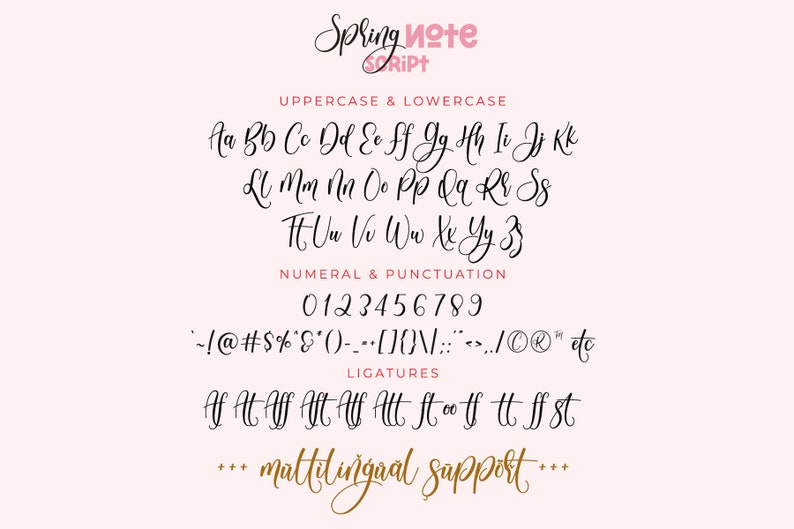 Spring Note Font Duo, Handwritten Font, Script Font, Cursive Font, Bouncy Font, Simple Font ...