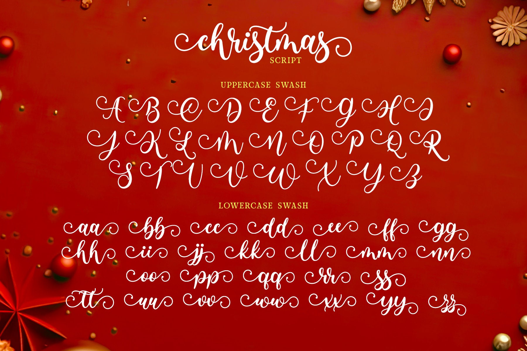 Christmas Script Font, Handwritten Font, Tail Font, Swash Font, Thin ...