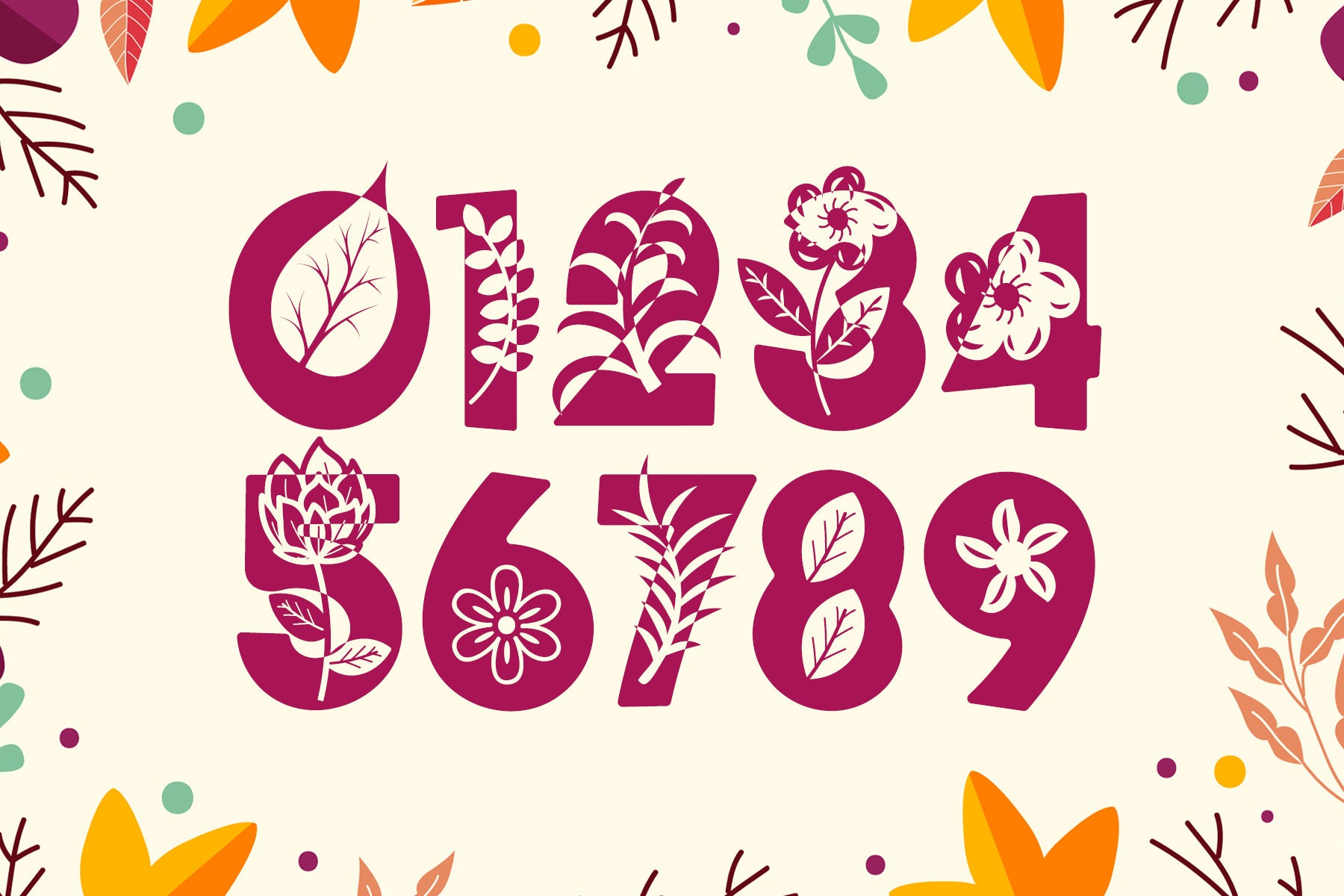 Fall Vibes Font, Autumn Font, Fall Font, Decorative Font, Leaf Flower ...