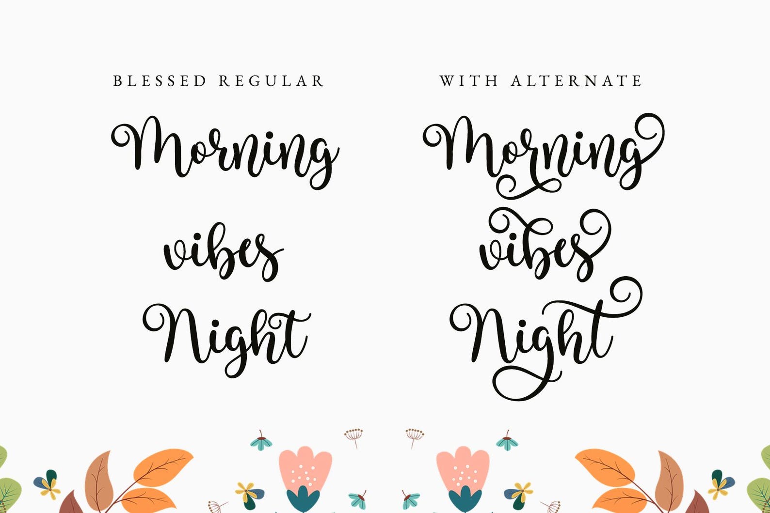Blessed Font, Script Font, Calligraphy Font, Handwritten Font ...