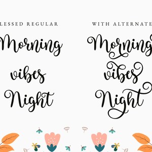 Blessed Font, Script Font, Calligraphy Font, Handwritten Font ...
