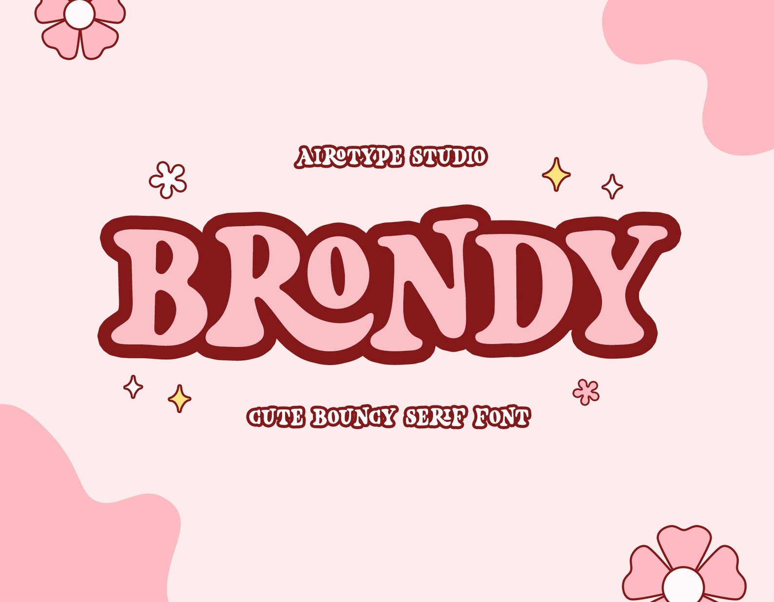 Brondy Font, Cute Font, Retro Font, Kids Font, Vintage Font, Groovy ...