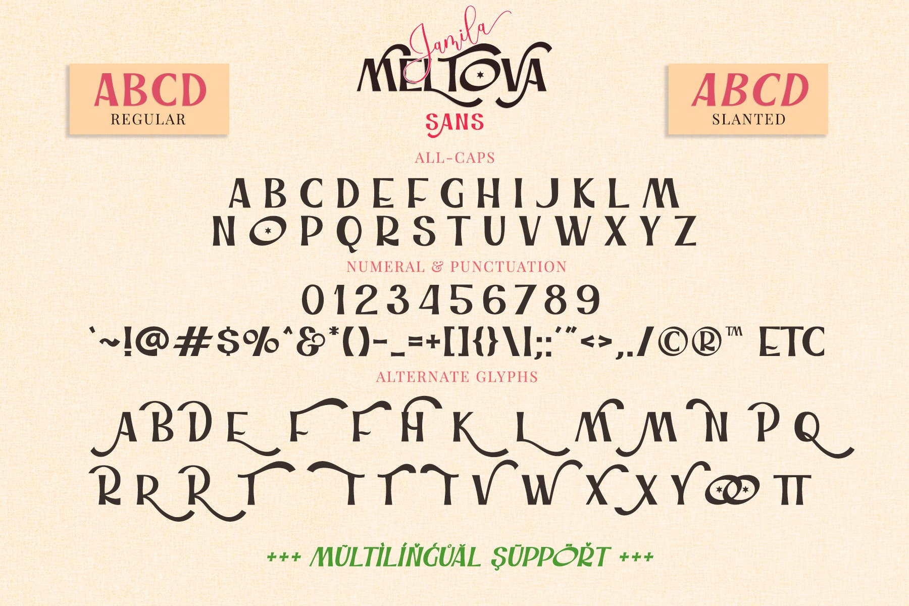 Jamila Meltova Font, Script Font, Tail Font, Handwritten Font, Cursive ...