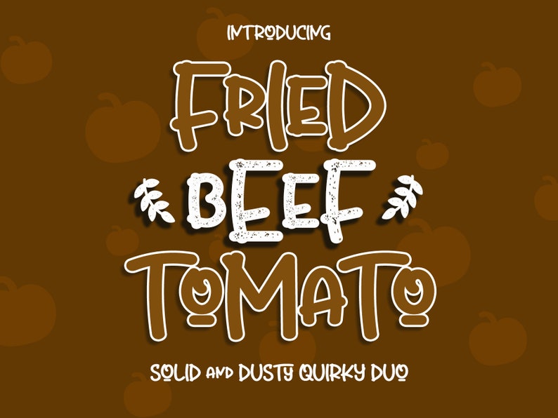Fried Beef Tomato Font, Handwritten Font, Rough Font, Distressed Font ...