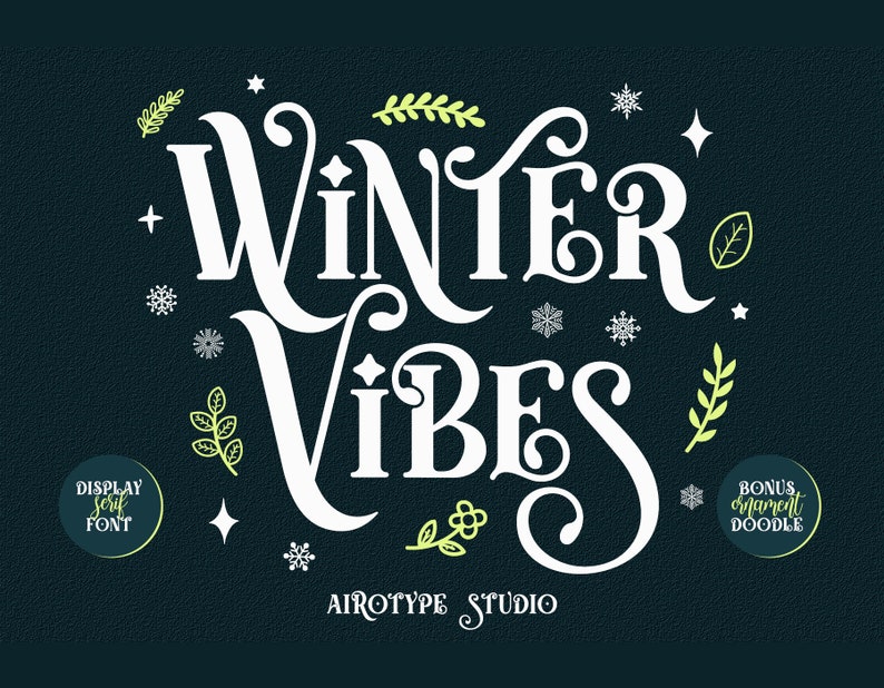 Winter Vibes Font Serif Font Modern Font Winter Font Boho - Etsy