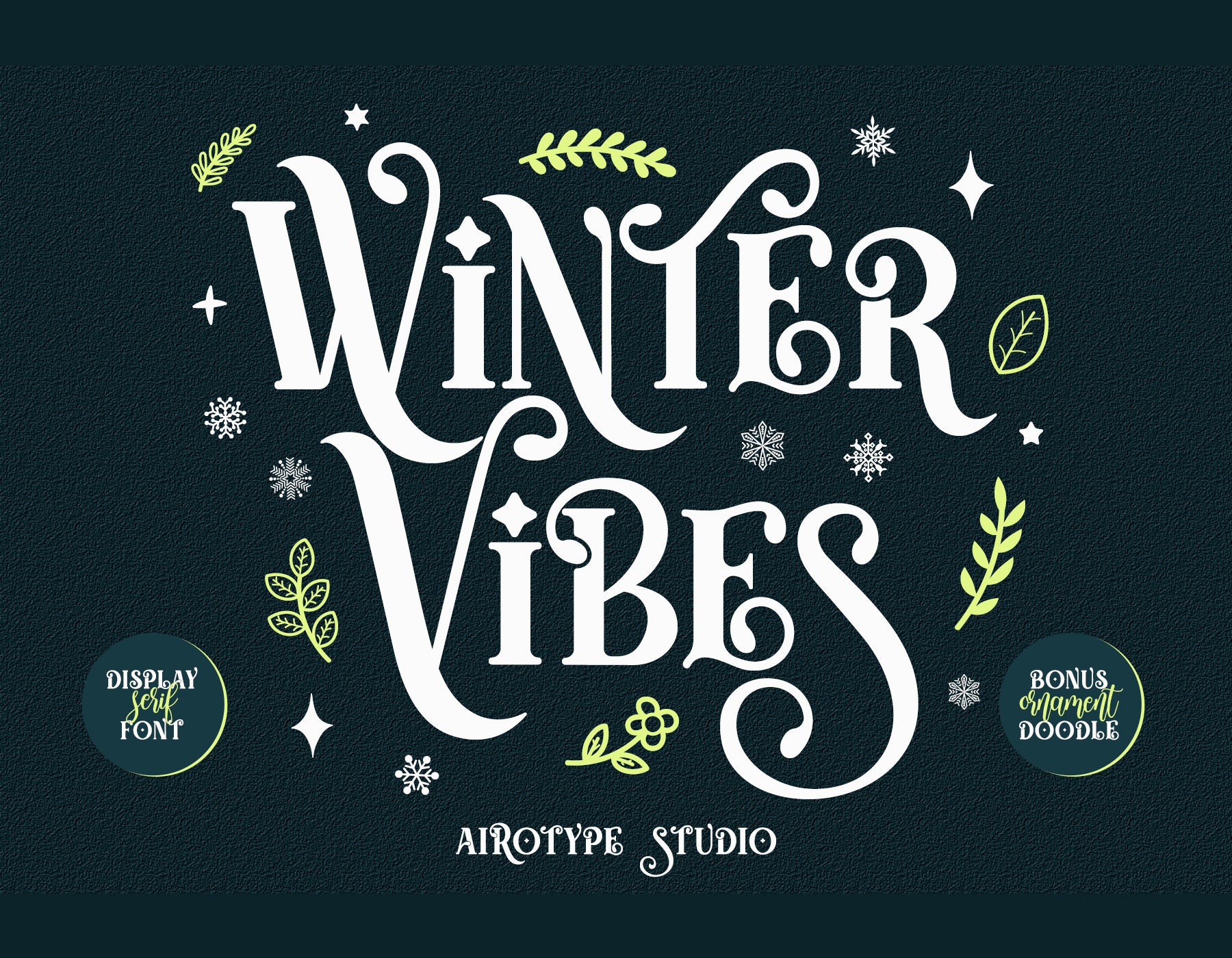 Winter Vibes Font Serif Font Modern Font Winter Font Boho - Etsy